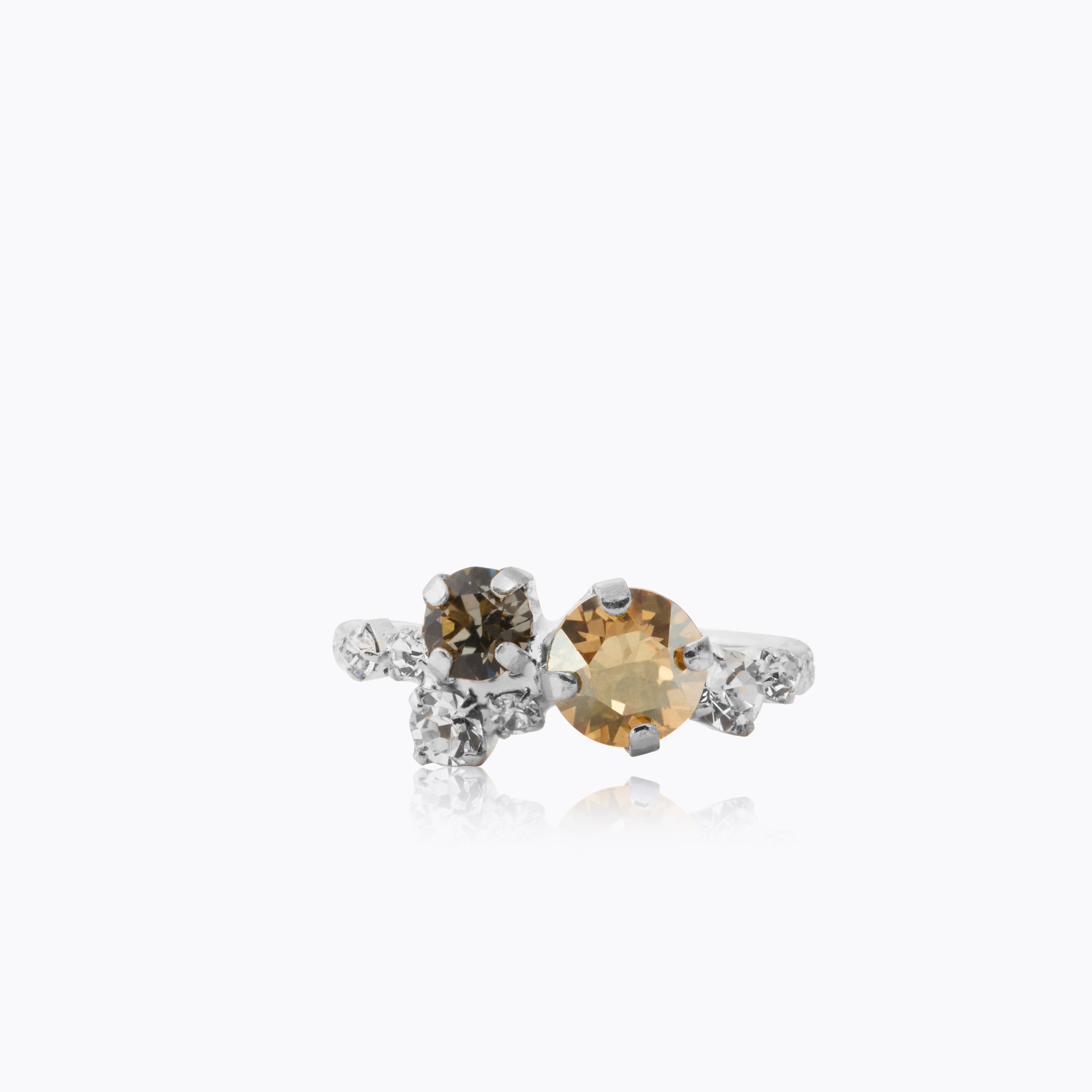 Ring - Stardust Ring Black Golden Combo Gold – Caroline Svedbom
