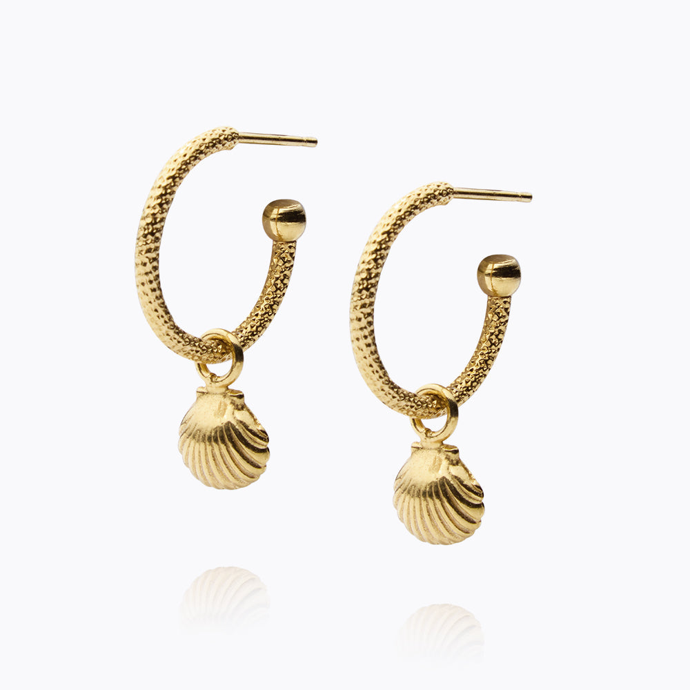 Caroline Svedbom - Shell Loops Metal Gold