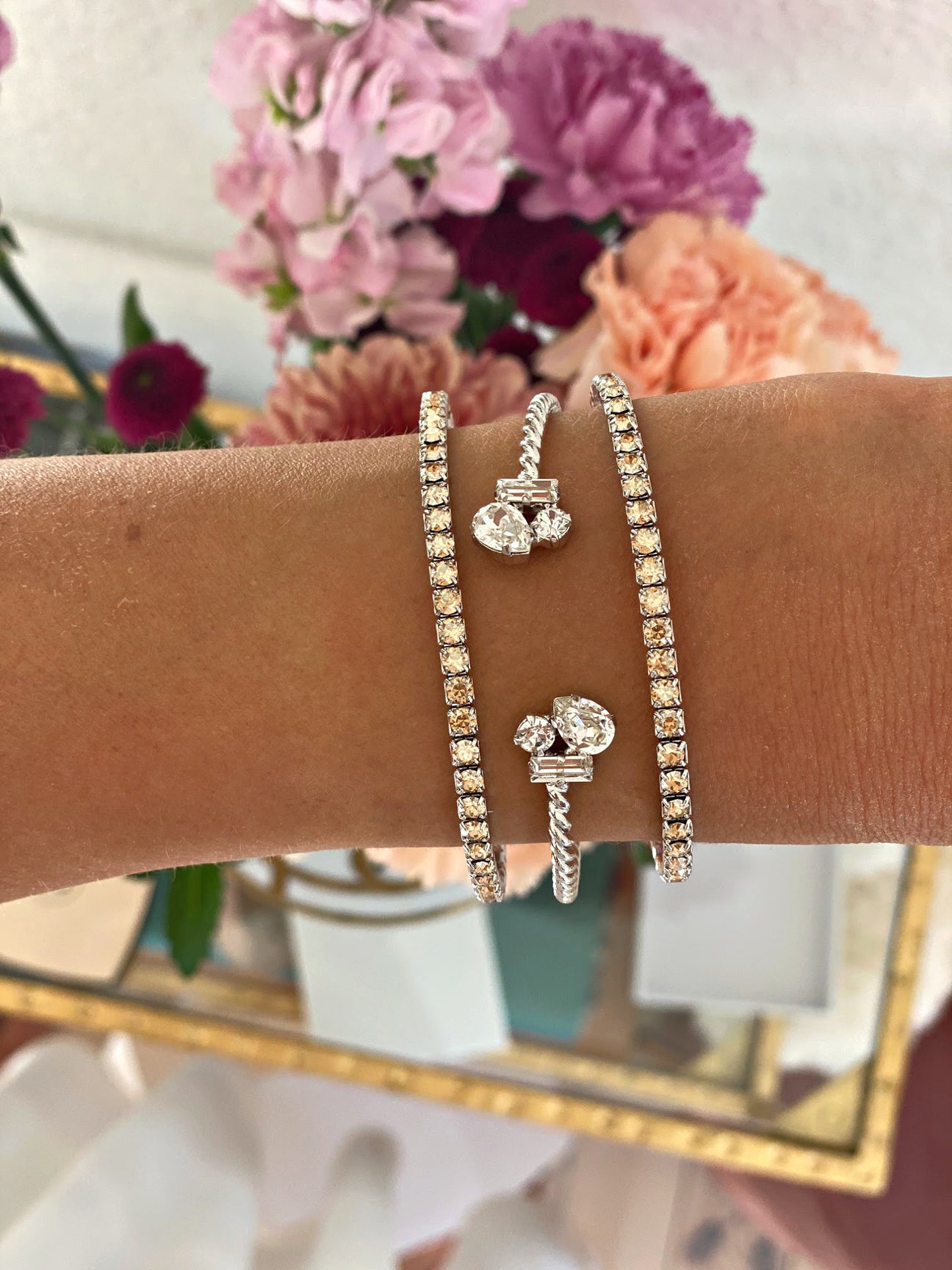 Armband - Isa Bracelet Crystal Gold – Caroline Svedbom