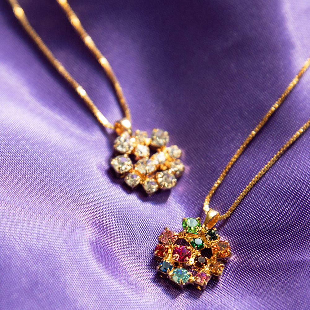 Caroline Svedbom Kassandra Necklace Crystal Guld